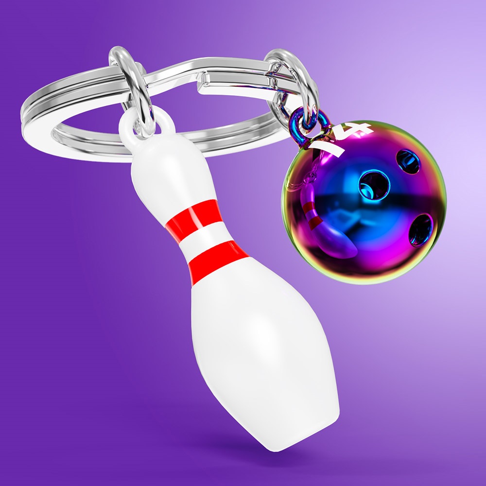 Bowling Keychain - Sports - Keychain - Metalmorphose